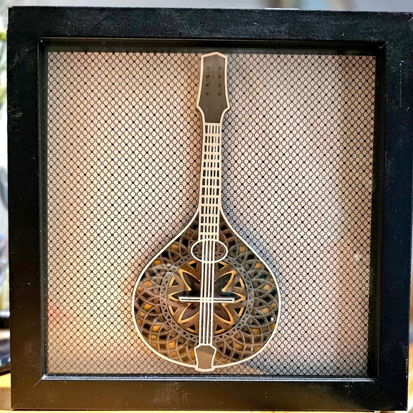 Awestrung | Wall Decor | Framed Layered Paper Mandala Mandolin | Poshmark
